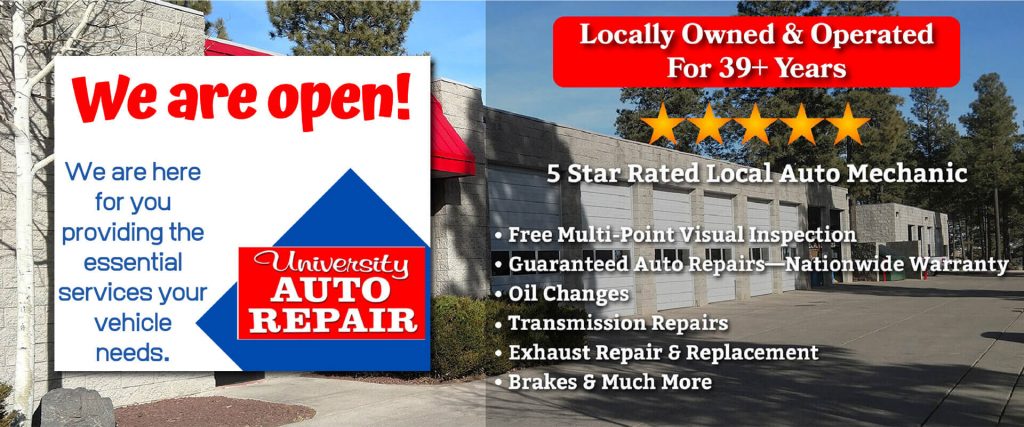 Auto Repair Flagstaff AZ - Oil Change - Brakes - University Auto Repair